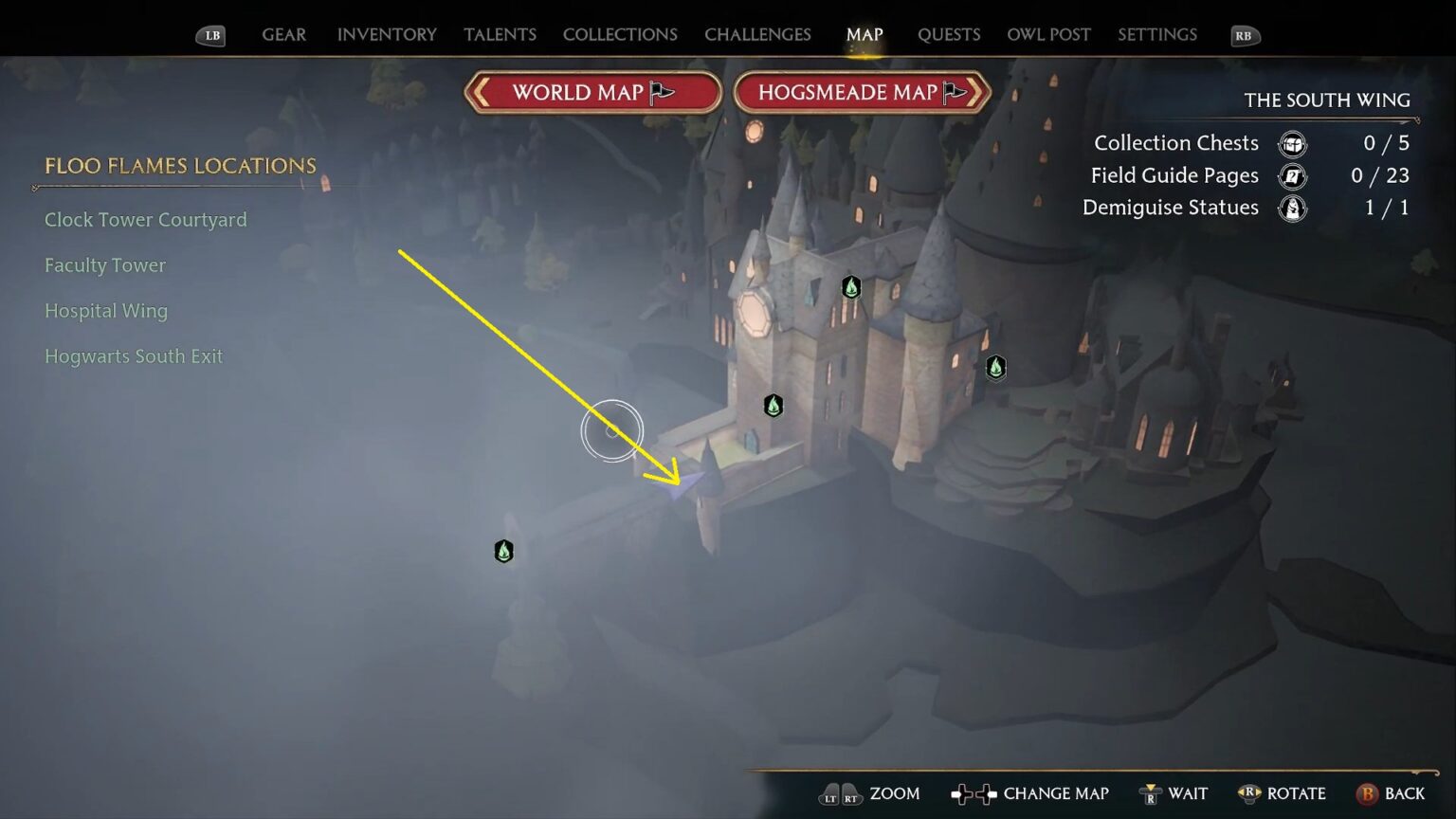South Wing: All Field Guide Pages Locations | Hogwarts Legacy – GAMERPILLAR
