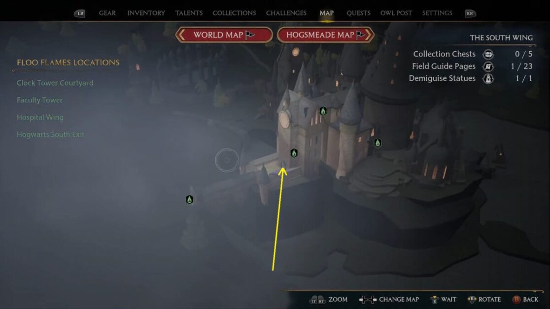 South Wing: All Field Guide Pages Locations | Hogwarts Legacy – GAMERPILLAR