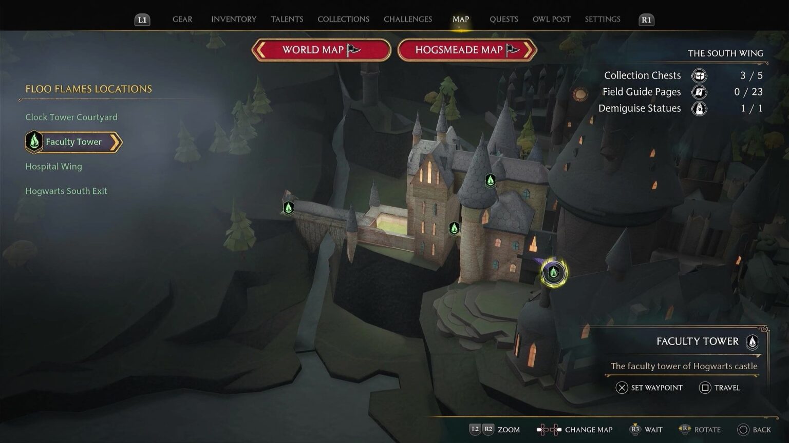 The South Wing: All Collection Chests Locations | Hogwarts Legacy ...