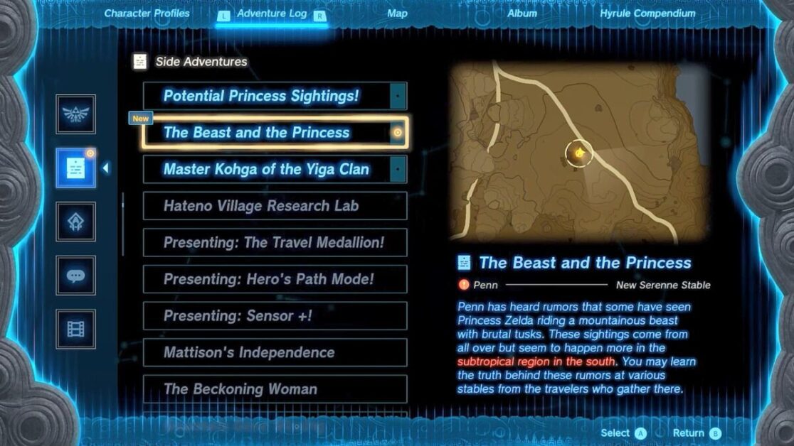 The Beast and the Princess – Quest Walkthrough | The Legend of Zelda ...