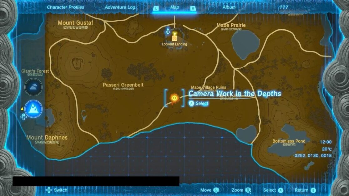 Camera Work in the Depths: Robbie Location | The Legend of Zelda Tears ...