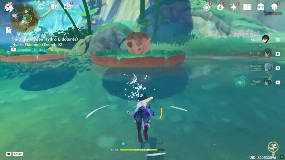 Find the hidden Hydro Eidolon in Overgrown Valley | Genshin Impact 3.8 ...